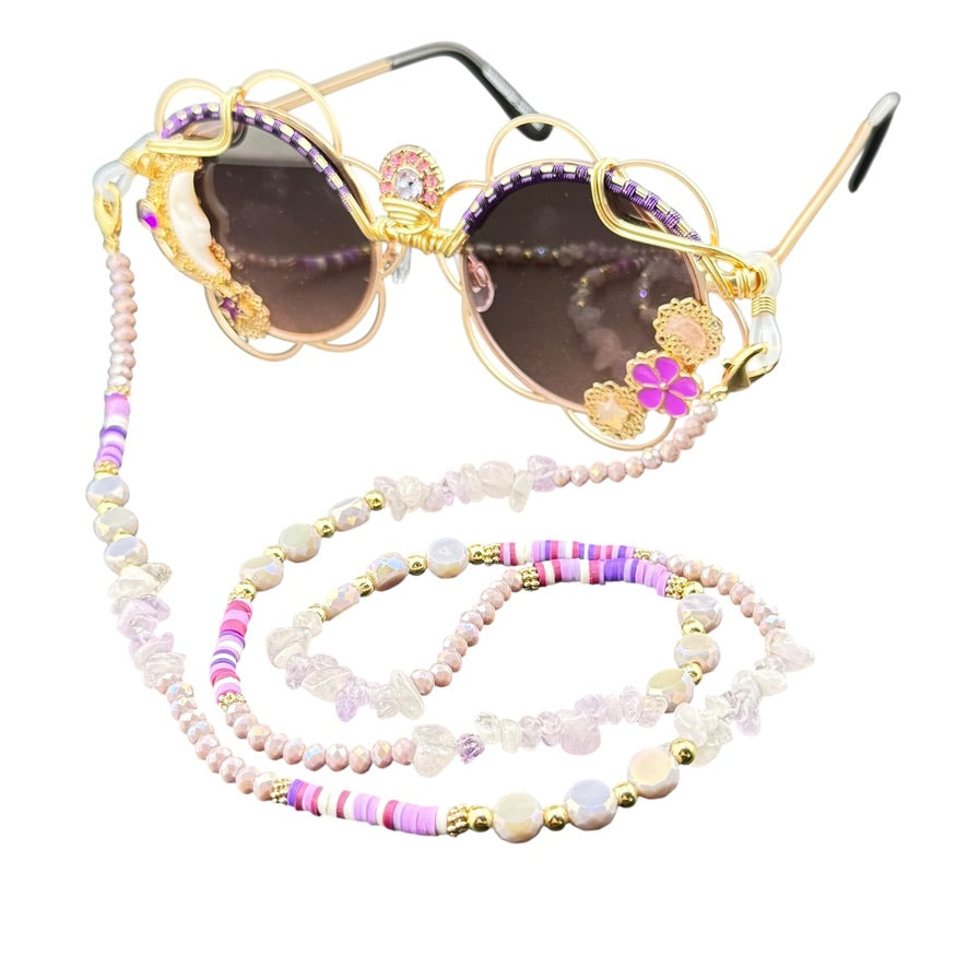 Purple Moon Petals w Chain | Spunglasses