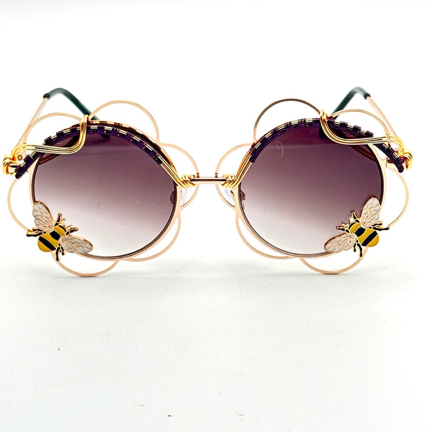 Limited Edition Daisy Bee Wire Wrapped Sunglasses